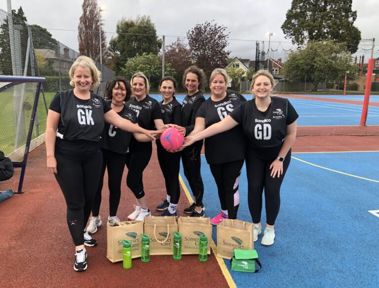 Somerset Care Sponsors Netball Team
